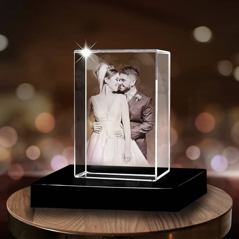 3D Crystal Rectangle Portrait – Gurdman Crystal
